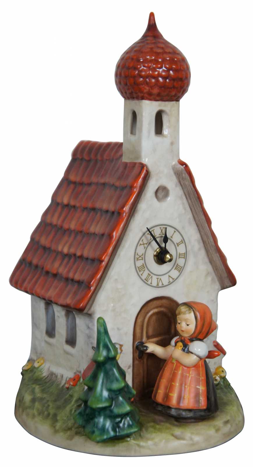 Goebel MI Hummel #442 Chapel Time Clock Figurine 1986 TMK 6