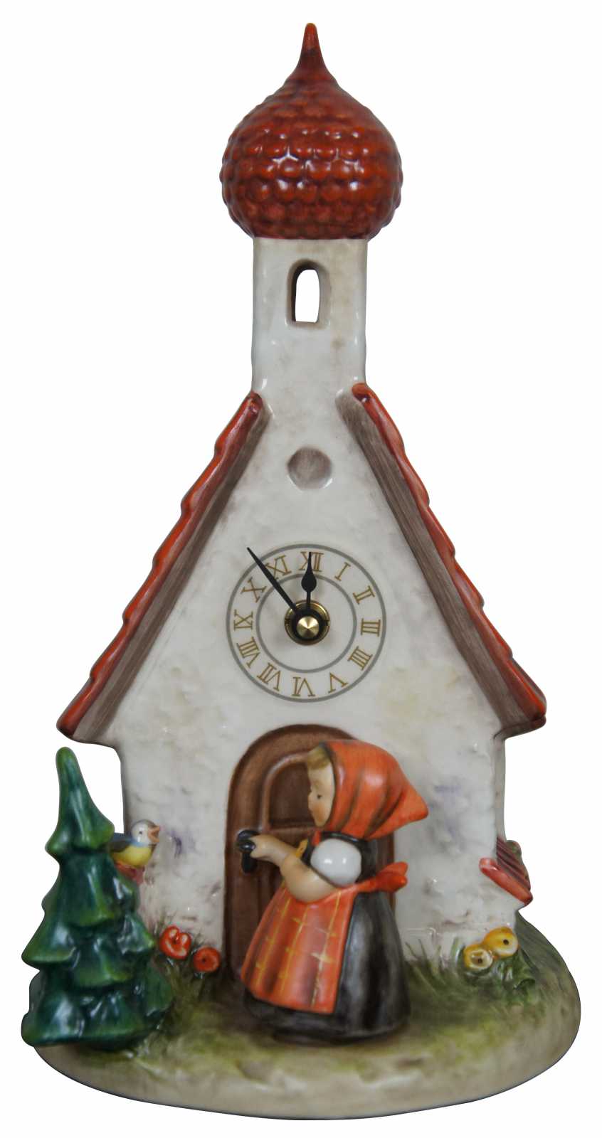 Goebel MI Hummel #442 Chapel Time Clock Figurine 1986 TMK 6
